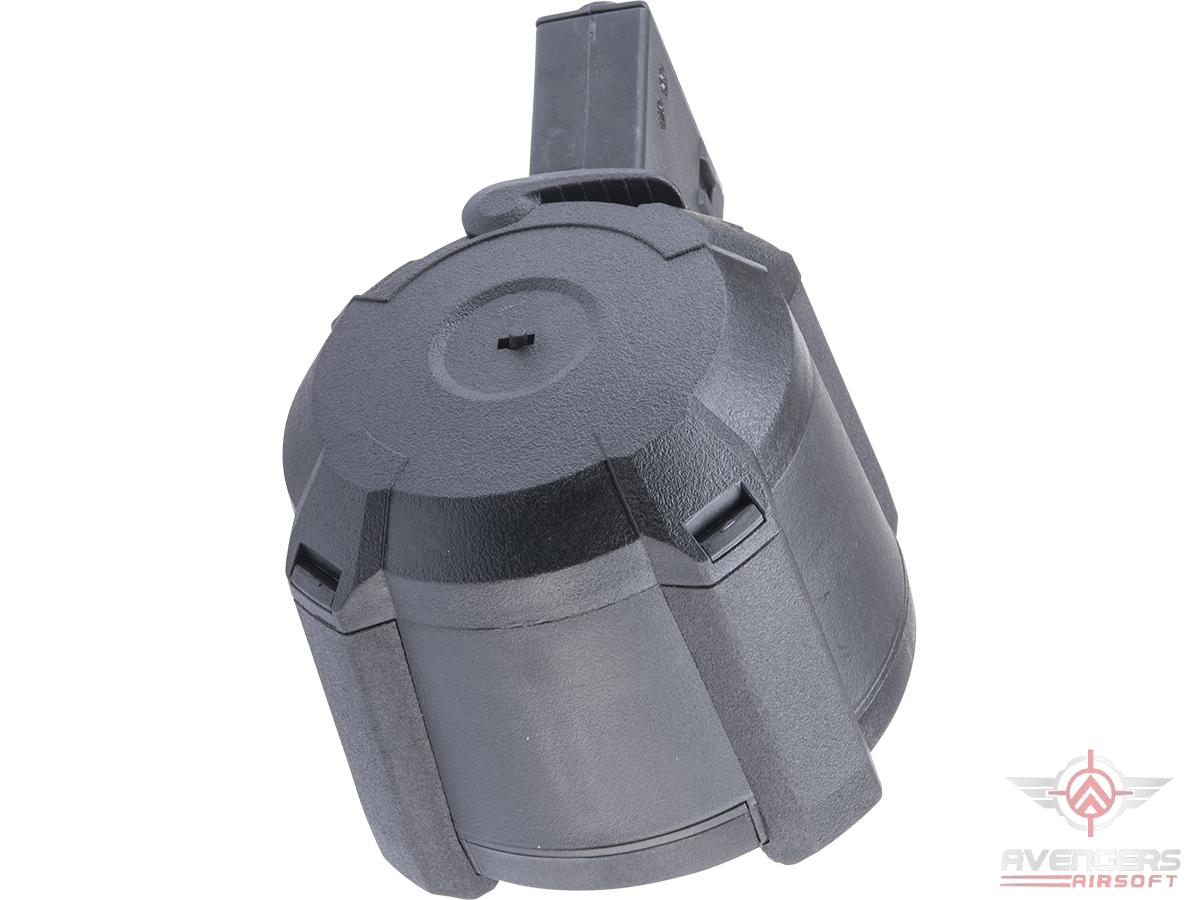 Avengers 1200 Round Electric Drum Magazine for Airsoft AEG Rifles ...