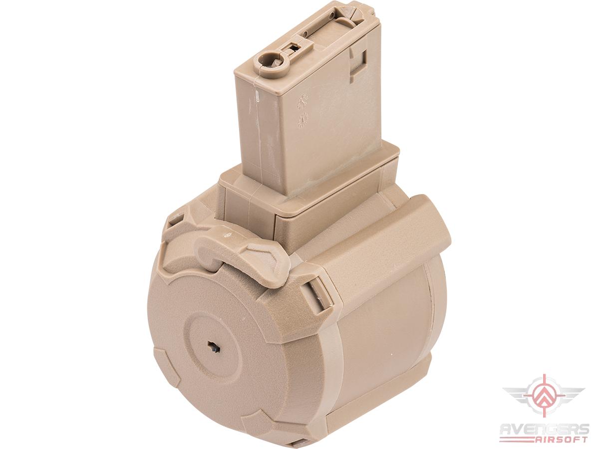 Avengers 1200 Round Electric Drum Magazine for Airsoft AEG Rifles ...