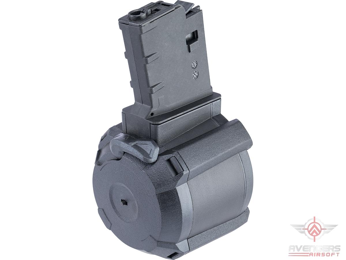 Avengers 1200 Round Electric Drum Magazine for Airsoft AEG Rifles ...