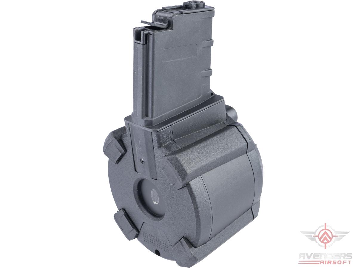 Avengers 1200 Round Electric Drum Magazine for Airsoft AEG Rifles ...