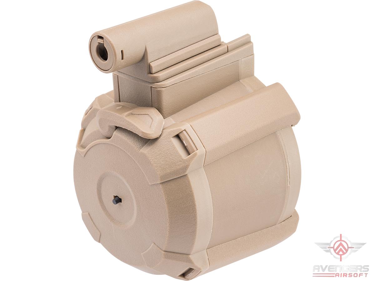 Avengers 1200 Round Electric Drum Magazine for Airsoft Shotgun (Model ...