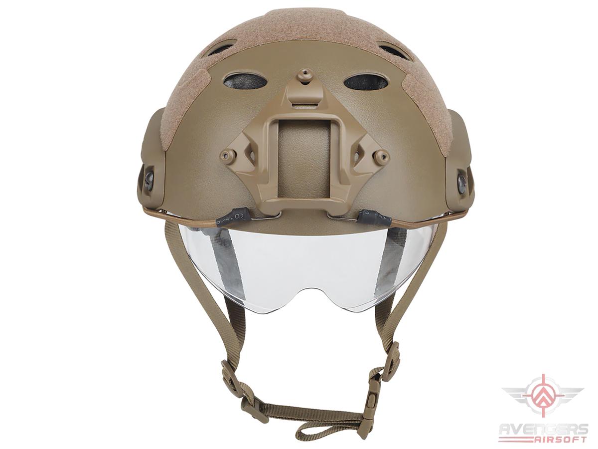 Avengers Lightweight Vented High Cut Helmet w/ Drop-Down Goggles (Color ...