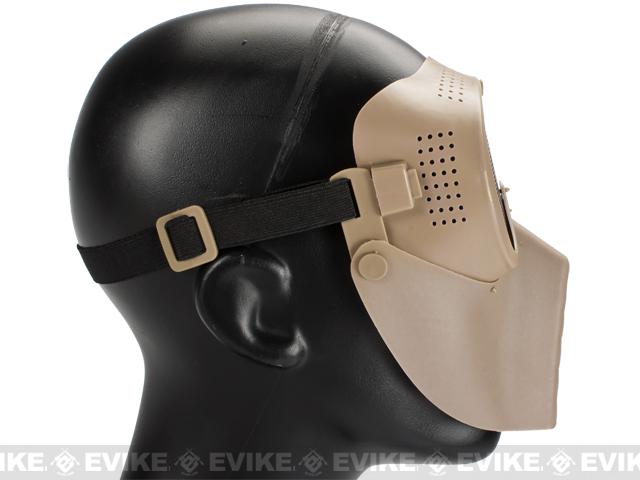 SanSei Type Tactical Low Profile Airsoft Mesh Mask - Dark Earth ...