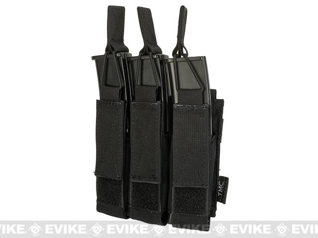 TMC Tactical MOLLE Triple SMG Magazine Pouch (Color: Black), Tactical ...
