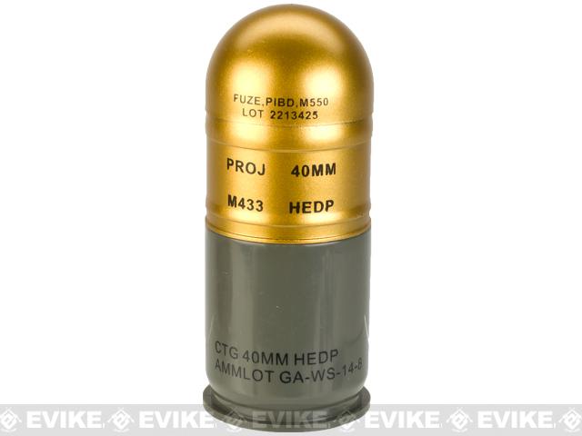 Avengers Airsoft M433 HEDP 40mm Dummy Grenade 3 Pack (Color: HEDP Gold ...