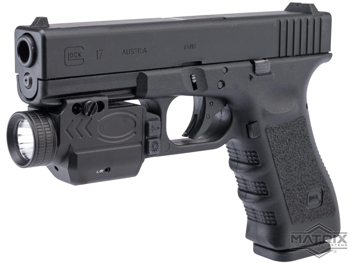 Matrix 1000 Lumen Weapon Mount Combat Flashlight w/ Green Laser ...