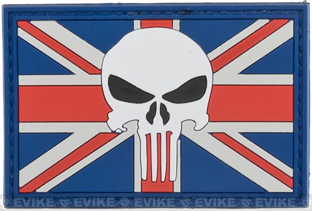 United Kingdom Skull PVC Morale Patch - Subdued, Tactical Gear/Apparel ...
