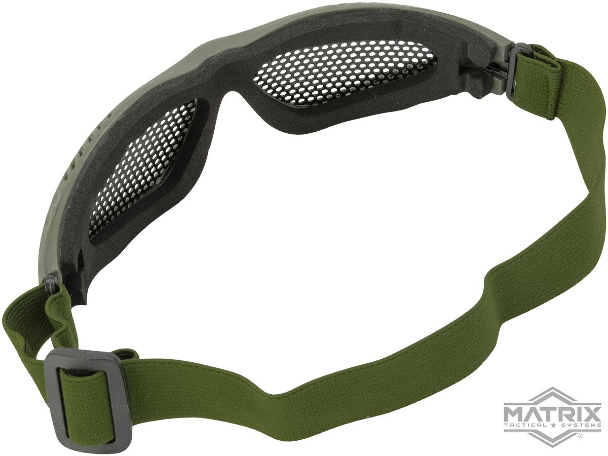 Matrix "Zero" Wire Mesh Adjustable Goggles (Color: Green), Tactical ...