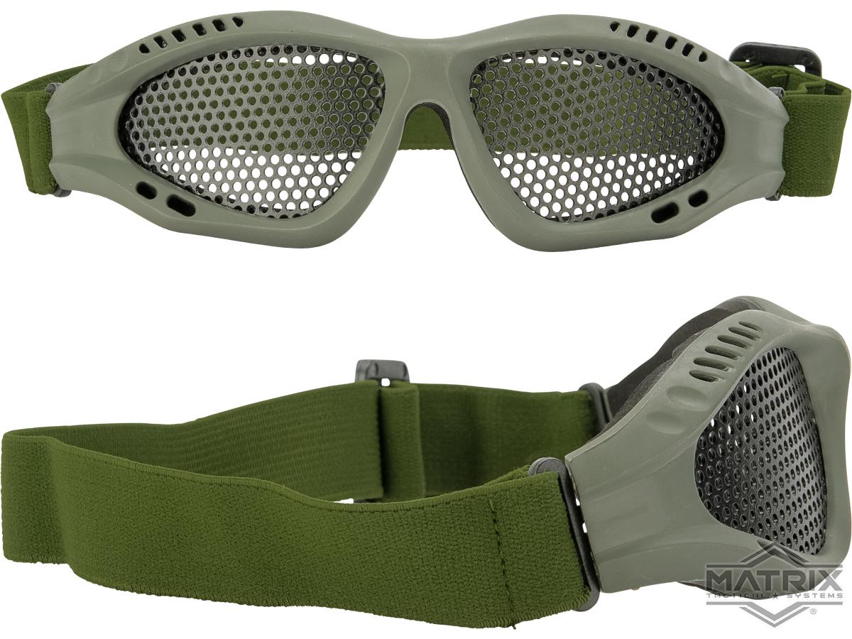 Matrix "Zero" Wire Mesh Adjustable Goggles (Color: Green), Tactical ...