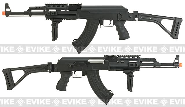 Matrix AK47 RIS Special Forces Airsoft AEG Rifle w/ Skeleton Side ...