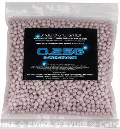 Matrix Match Grade 6mm Glow-in-the-Dark Airsoft Tracer BB (Model: 0.25g Red 2000rds ...