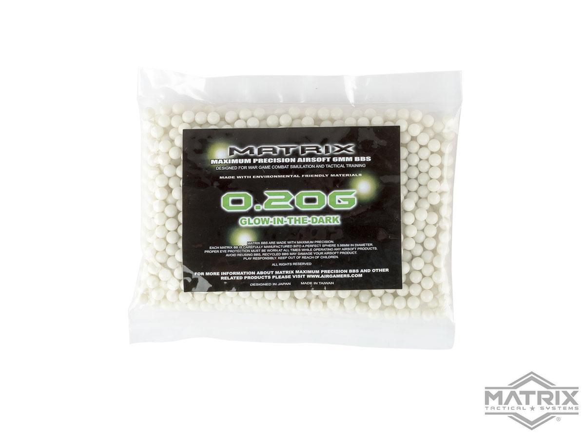Matrix Match Grade 6mm Glow-in-the-Dark Airsoft Tracer BB (Model: 0.20g Green 1000rds ...