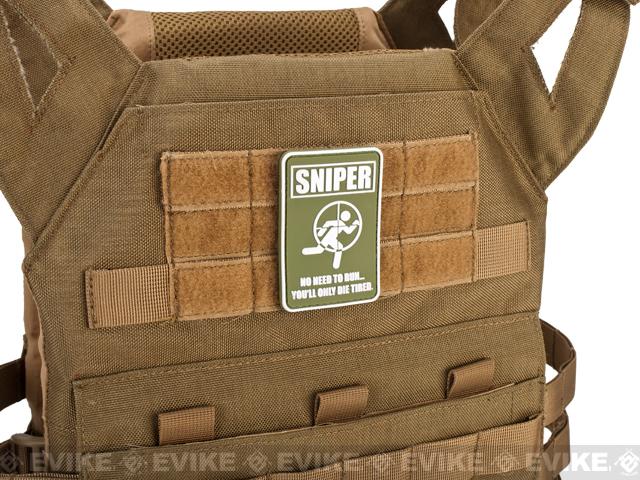 Matrix "Sniper" PVC Hook and Loop Morale Patch - OD Green, Tactical ...