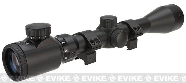 Matrix 3-9x40 Dual Illuminated Rifle Scope w/ Scope Rings, Accessories ...