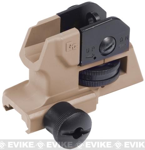 CQB-R Type QD Adjustable Rear Sight For M4 M16 Series Airsoft AEG ...