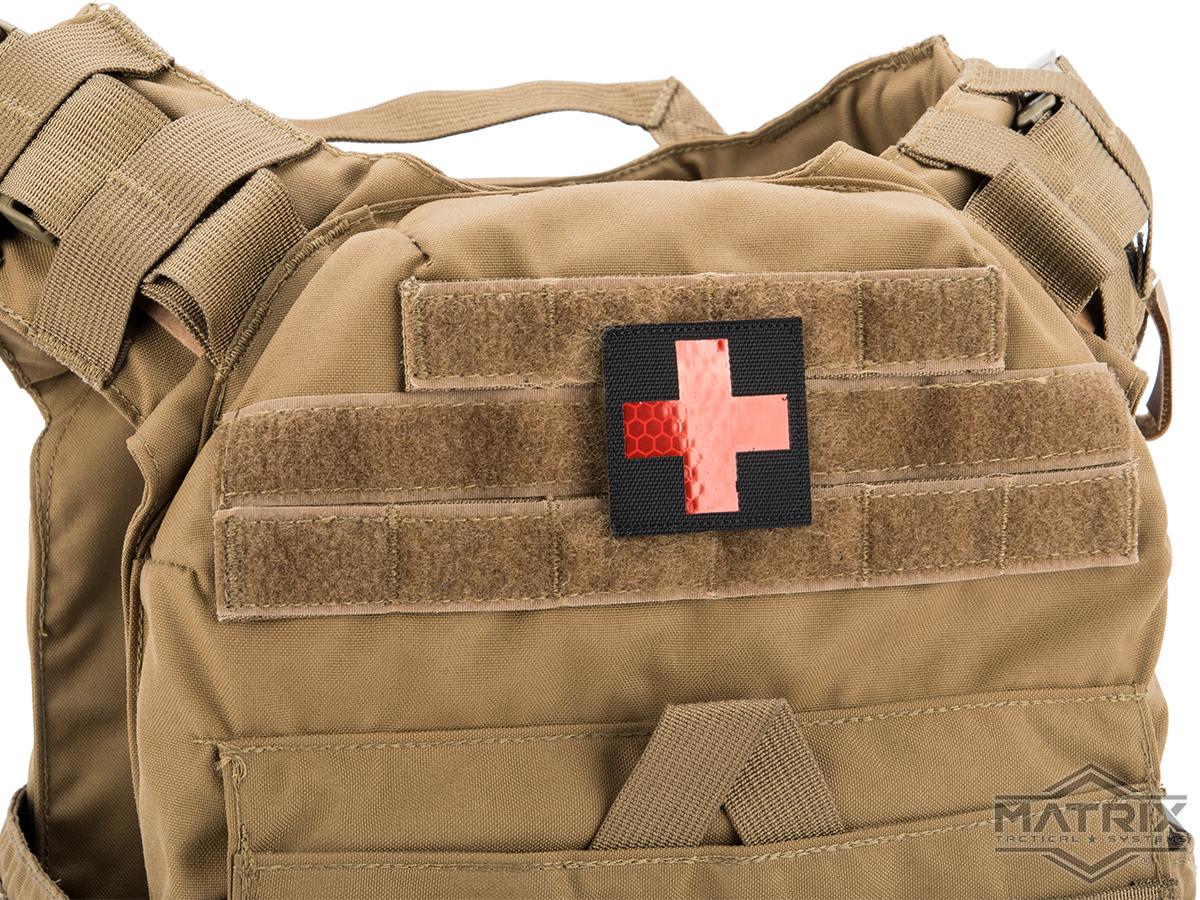 Matrix Reflective Medic Patch w/ Nylon Bordering (Color: Black / Red ...