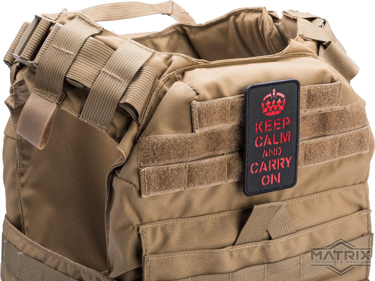 Matrix Reflective "Keep Calm" Morale Patch w/ Nylon Bordering (Color ...
