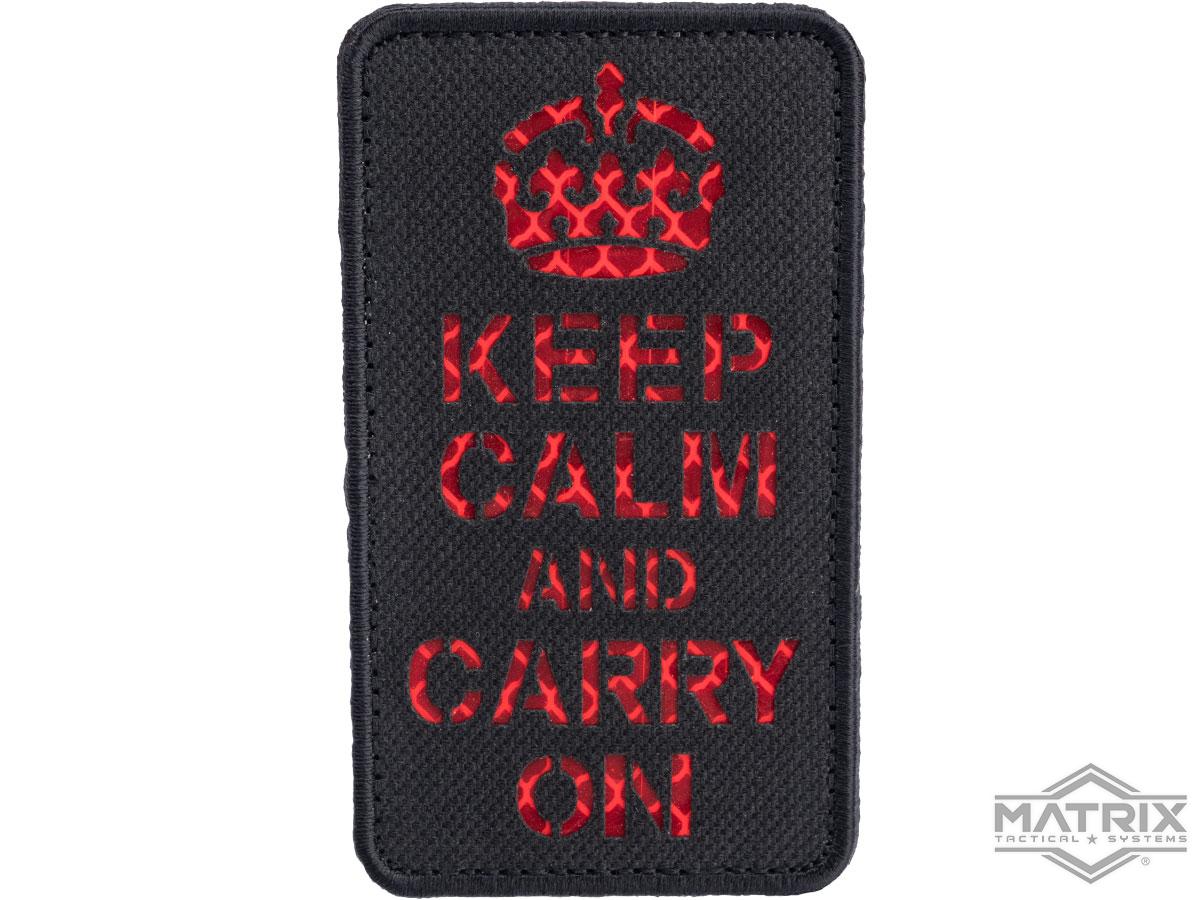 Matrix Reflective "Keep Calm" Morale Patch w/ Nylon Bordering (Color ...