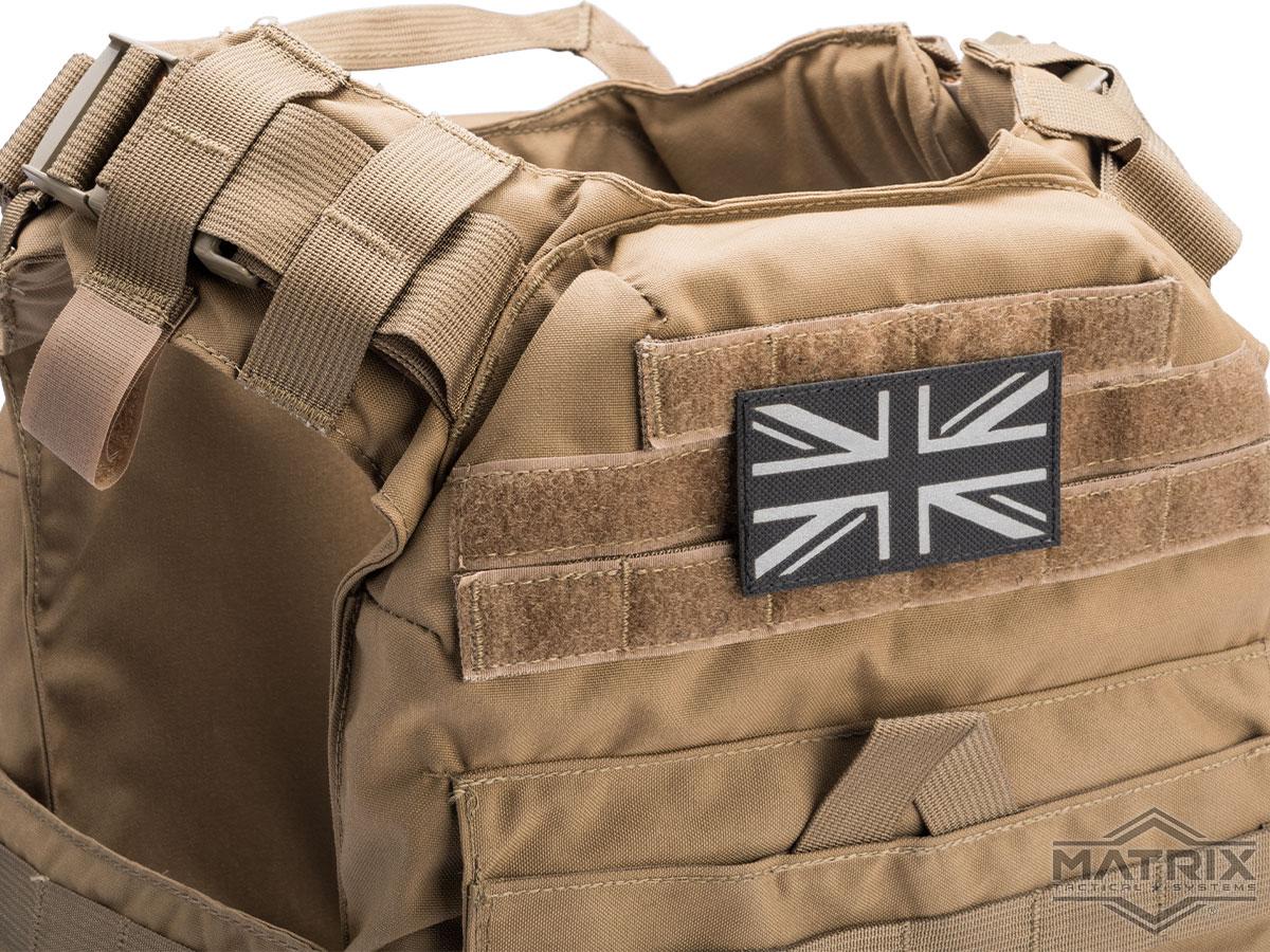 Matrix Reflective UK "Union Jack" Flag Patch (Color: Black), Tactical ...