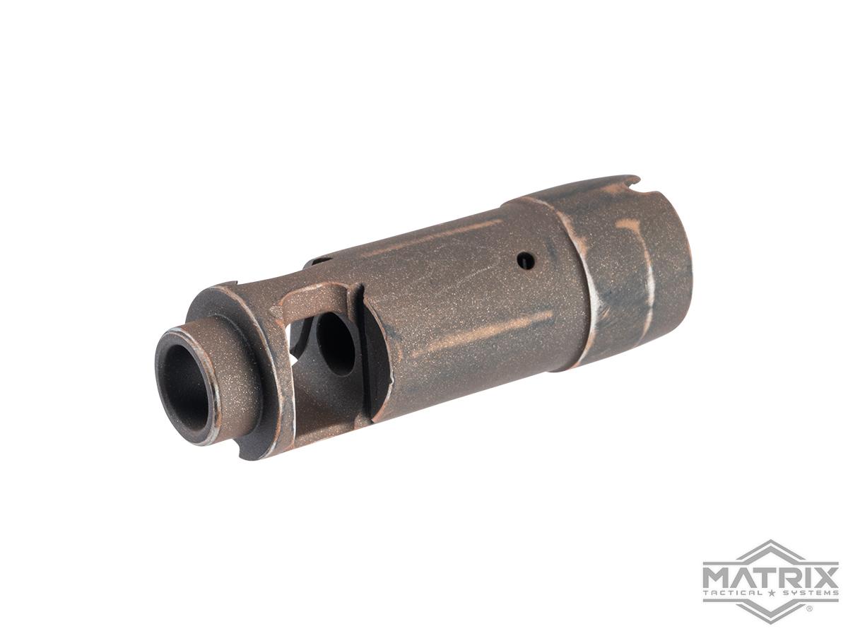 Matrix AK74 Type Steel Airsoft Flash Suppressor (Color: Rustic / 14mm ...