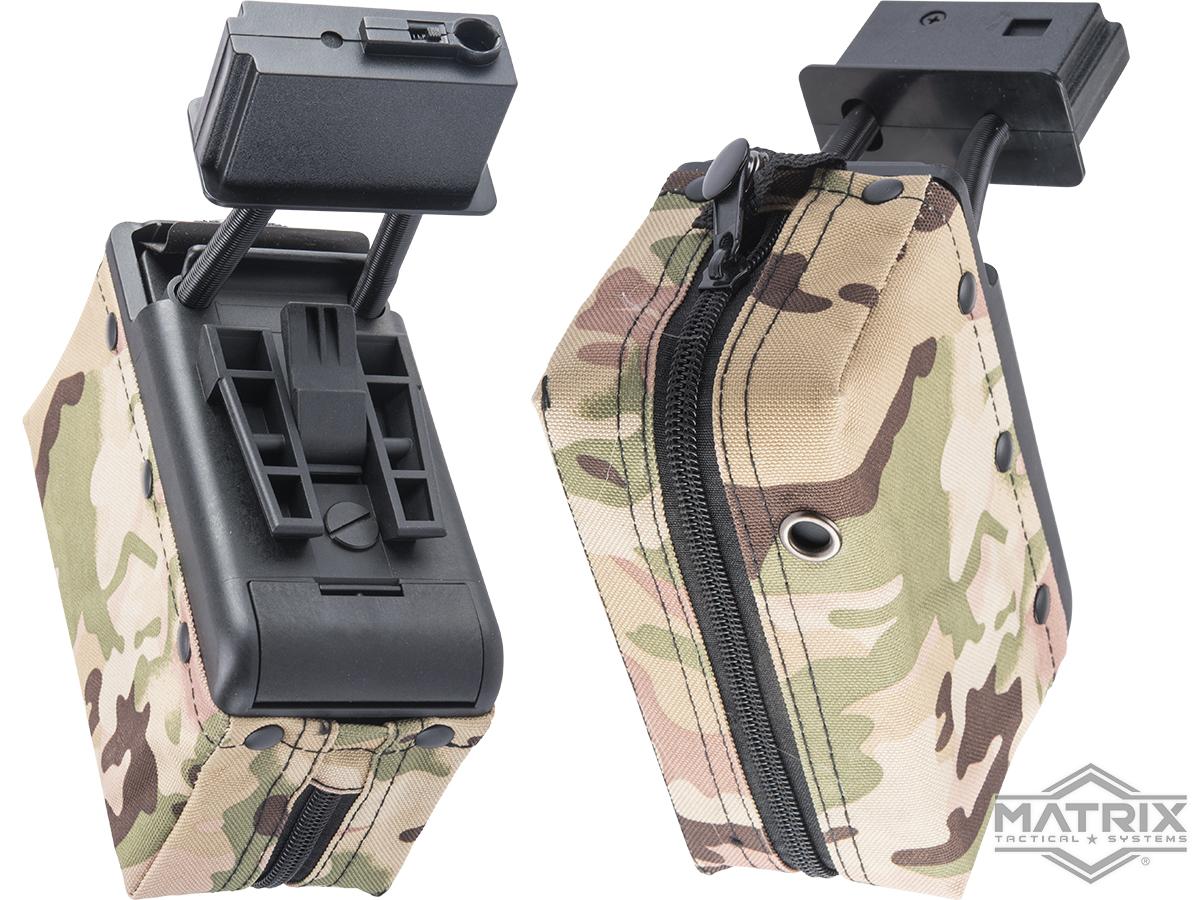 Matrix Battle Axe 2000 Round Auto Winding & Sound Control Electric Drum Magazine for A&K M249 ...