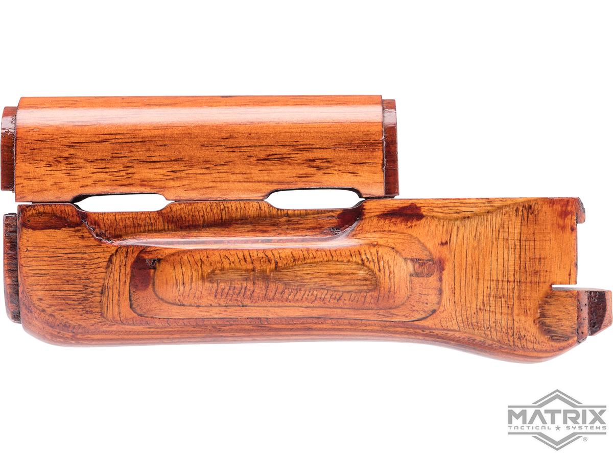 Matrix Battle Axe Real Wood Furniture Kit for AK Series Airsoft AEG Rifles (Model: AK-74S ...