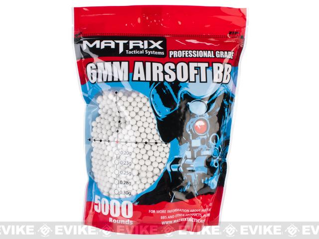 Matrix Match Grade 6mm Airsoft BBs (Color: .25g / 10000 Rounds / White), Accessories & Parts ...