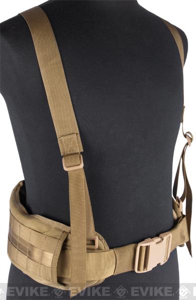 Matrix TMC MOLLE Gen II Belt with Suspenders (Color: Tan), Tactical ...