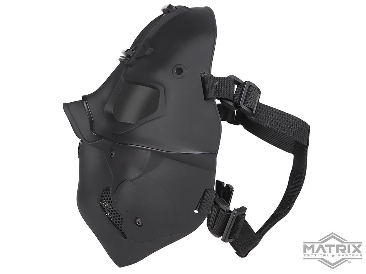 Matrix Full Face Mask w/ Integrated NV Mount (Color: Black), Tactical ...
