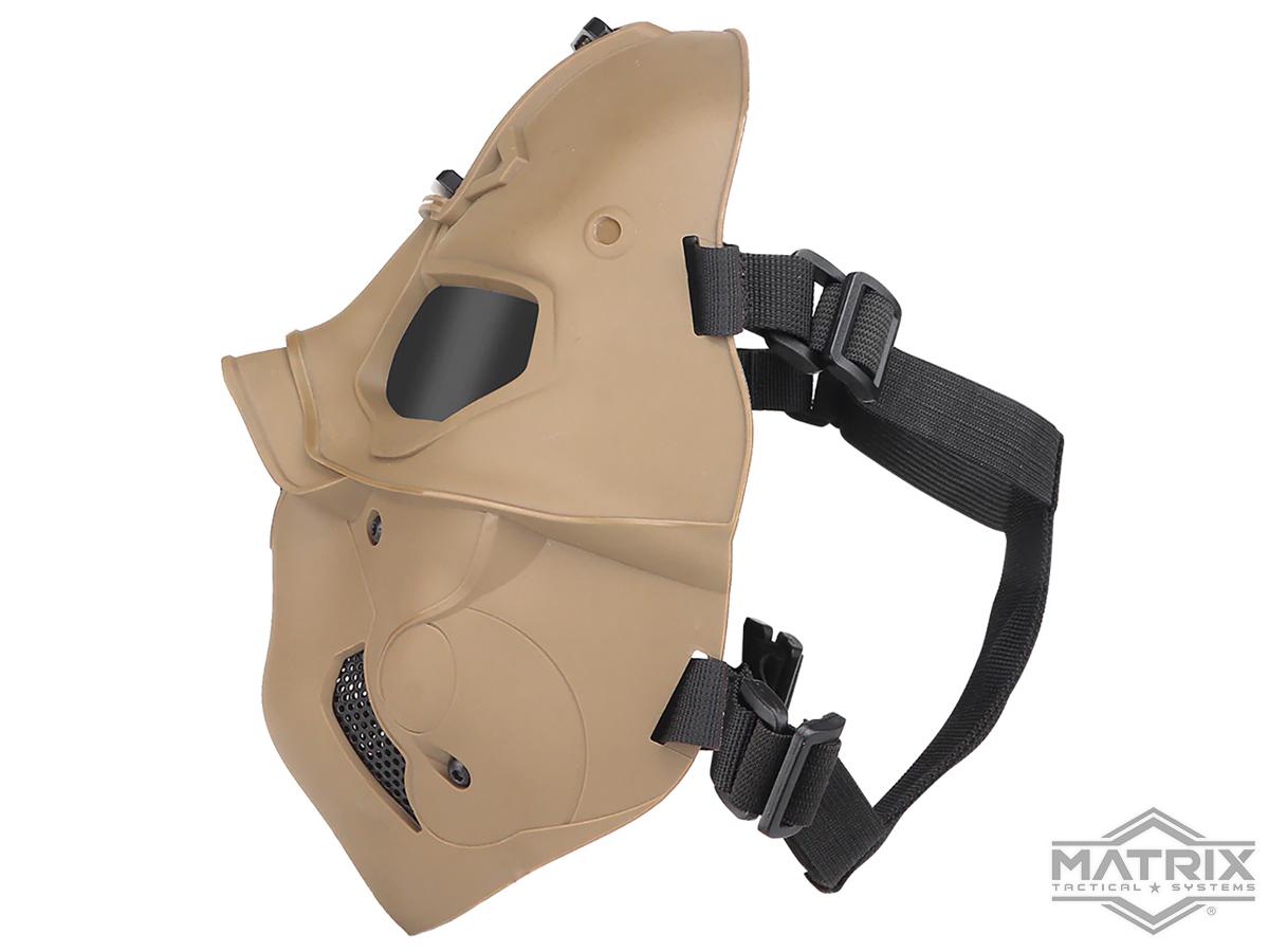 Matrix Full Face Mask w/ Integrated NV Mount (Color: Tan), Tactical ...