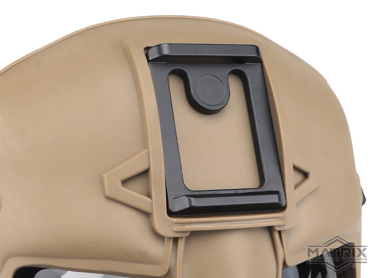 Matrix Full Face Mask w/ Integrated NV Mount (Color: Tan), Tactical ...