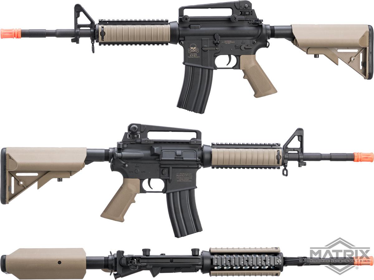 Matrix Full Size M4 BAMF Airsoft AEG w/ Metal Gearbox (Model: M4A1 RIS / Tan / 300 FPS), Airsoft ...