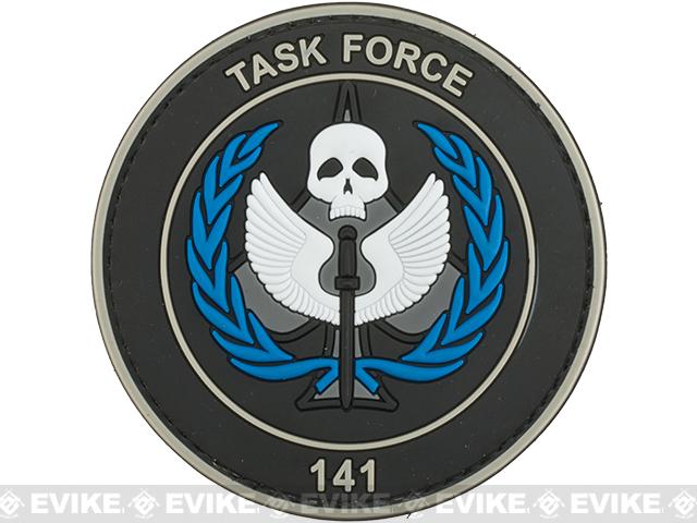 "Task Force 141" PVC Morale Patch - Black, Tactical Gear/Apparel, Patches - Evike.com Airsoft ...