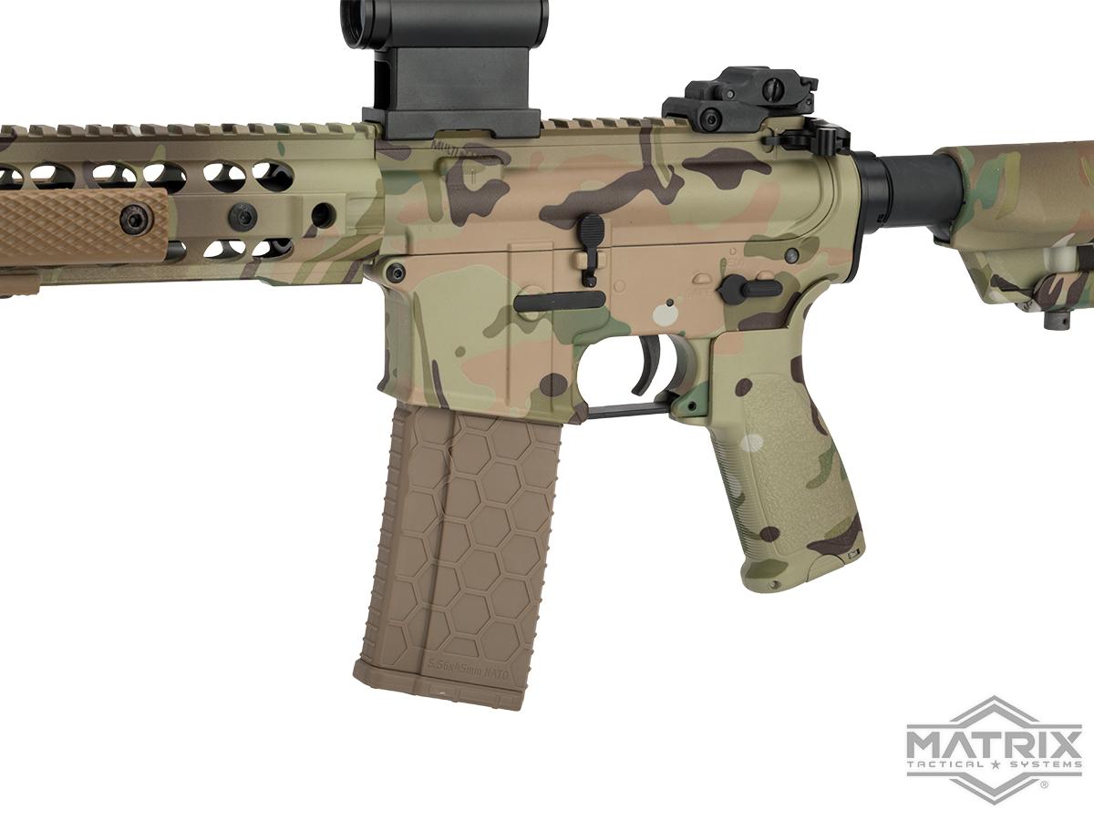 Matrix Custom Full Metal M4 RIS Airsoft AEG Rifle with Multicam Water ...
