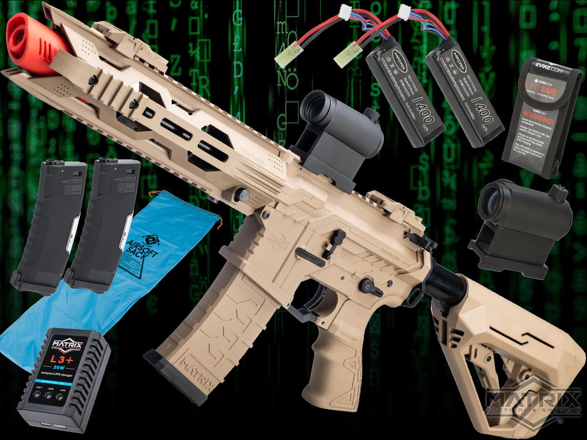 Matrix Raystar RS4 Carbine Airsoft AEG Rifle (Color: Coyote Tan / Go ...