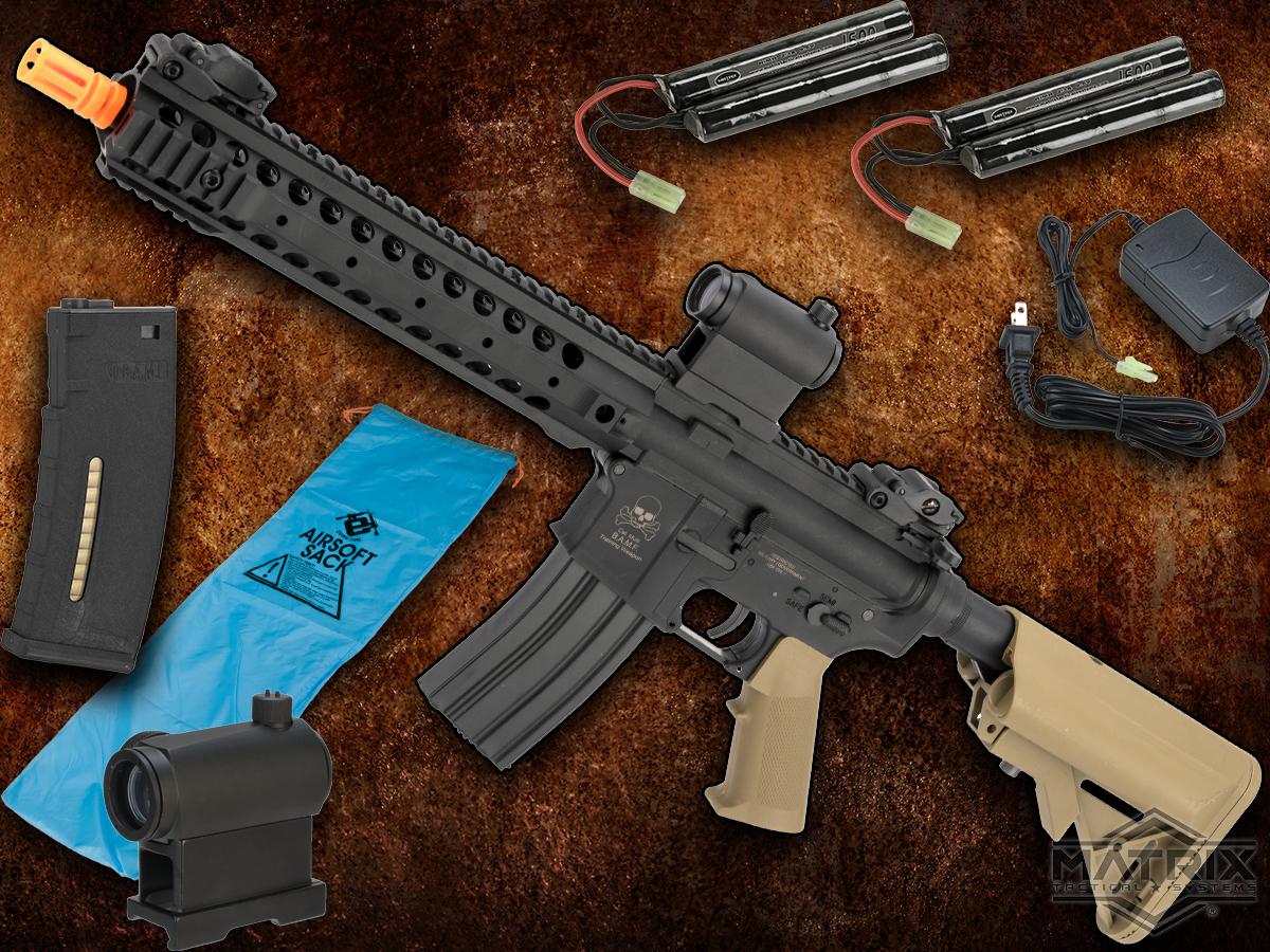 "Go Airsoft Package" Matrix Sportsline M4 RIS Airsoft AEG Rifle w/ G3 ...