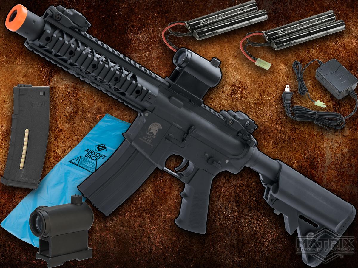 "Go Airsoft Package" Matrix Sportsline M4 Airsoft AEG Rifle w/ G3 Micro ...