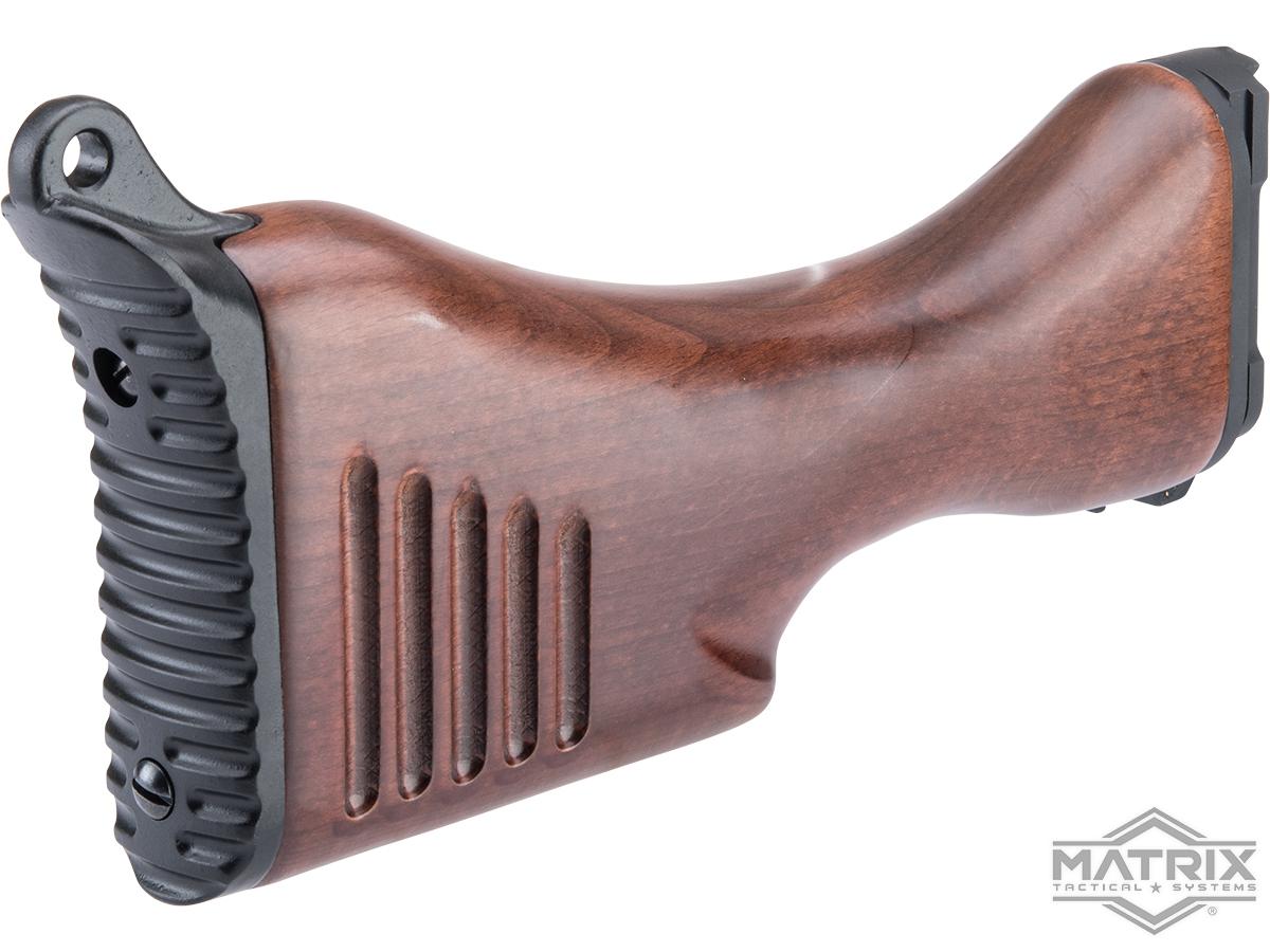 Matrix Replacement Real Wood Stock for M240 Airsoft AEG Machine Guns ...