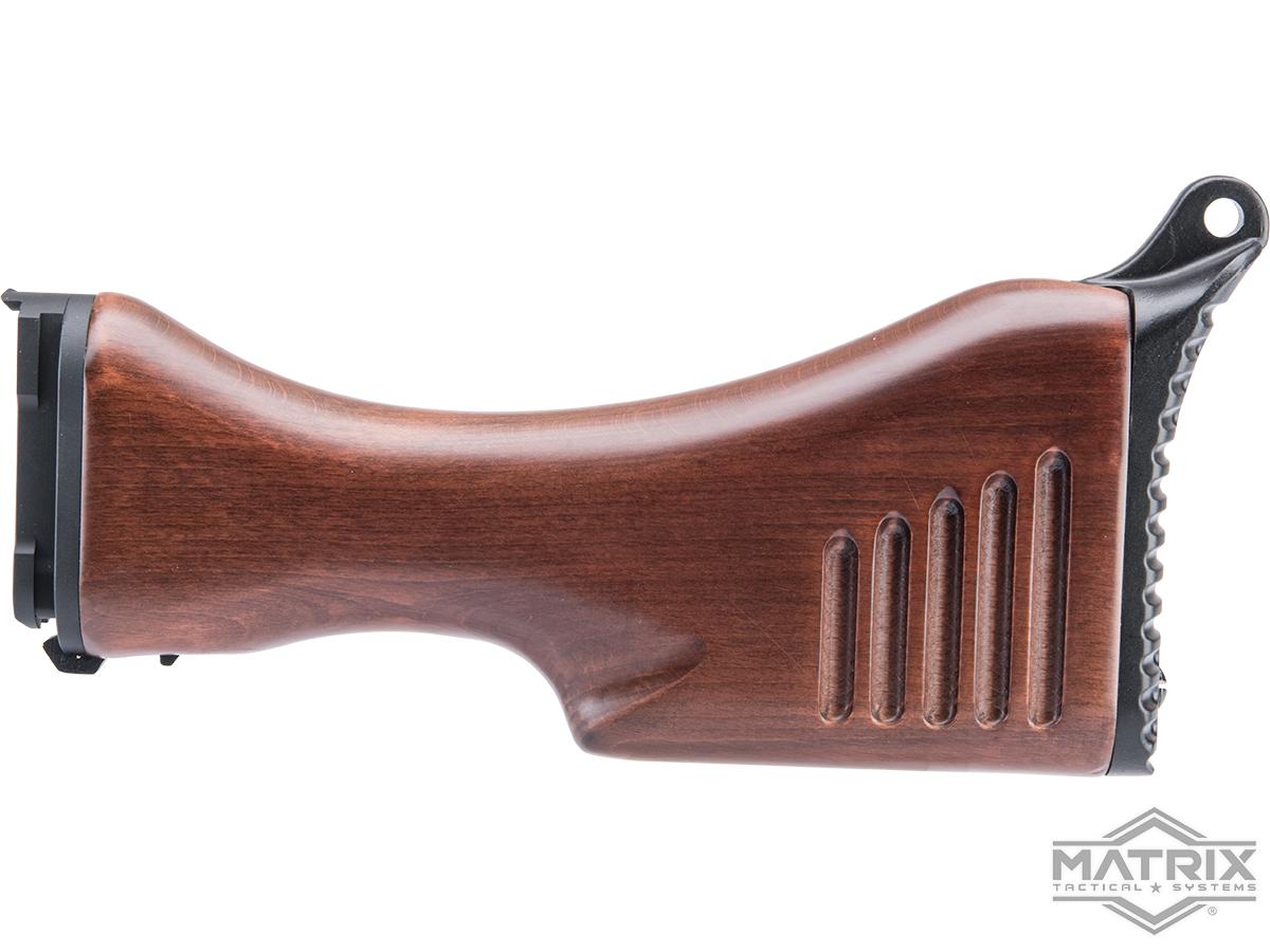 Matrix Replacement Real Wood Stock for M240 Airsoft AEG Machine Guns ...