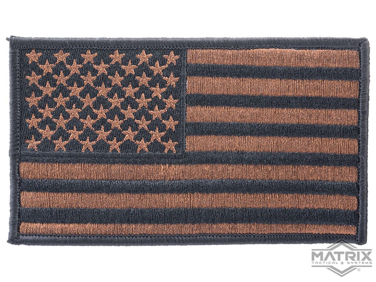 Matrix 3"x5" Large Sized Embroidered American Flag Patch (Color: Coyote ...