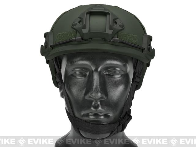 Matrix MICH 2001 Fiberglass Airsoft Helmet w/ NVG Mount & Side Rail ...
