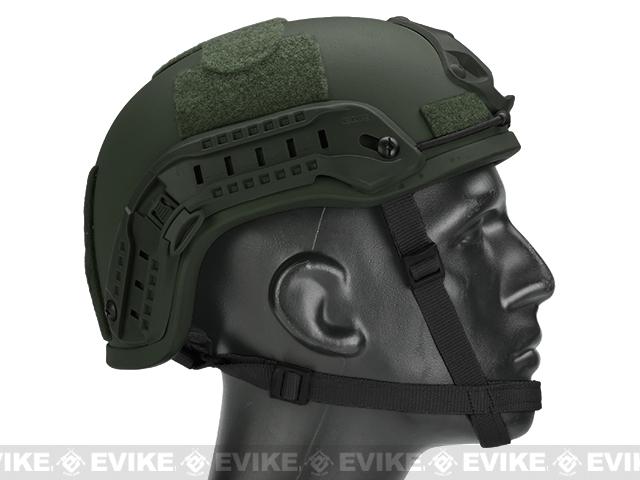 Matrix MICH 2001 Fiberglass Airsoft Helmet w/ NVG Mount & Side Rail ...