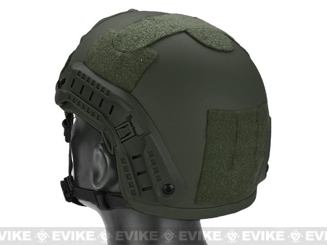 Matrix MICH 2001 Fiberglass Airsoft Helmet w/ NVG Mount & Side Rail ...