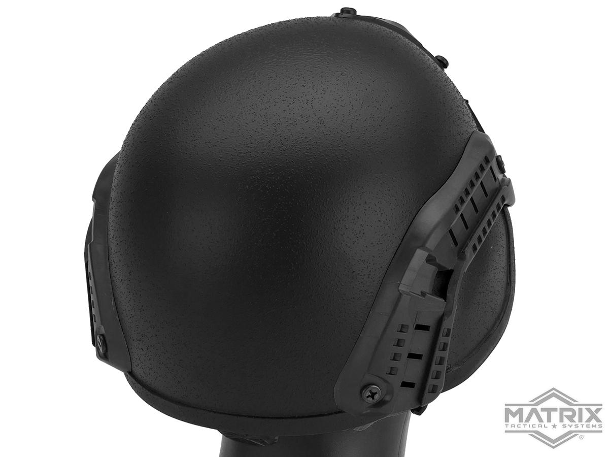 Matrix MICH 2000 Fiberglass Airsoft Helmet w/ NVG Mount & Side Rail ...