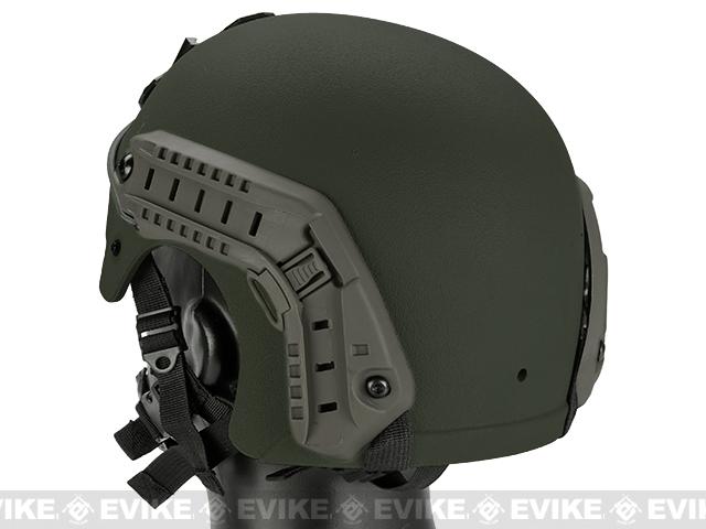 Matrix Professional Grade IBH Airsoft Helmet w/ NVG Mount & Side Rail ...