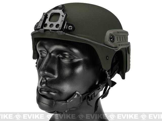 Matrix Professional Grade IBH Airsoft Helmet w/ NVG Mount & Side Rail ...