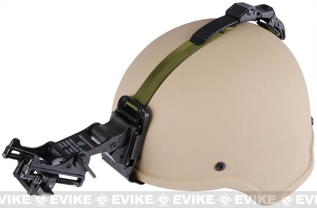 Matrix MICH 2000 Fiberglass Airsoft Helmet w/ NVG Mount & Mount Base ...