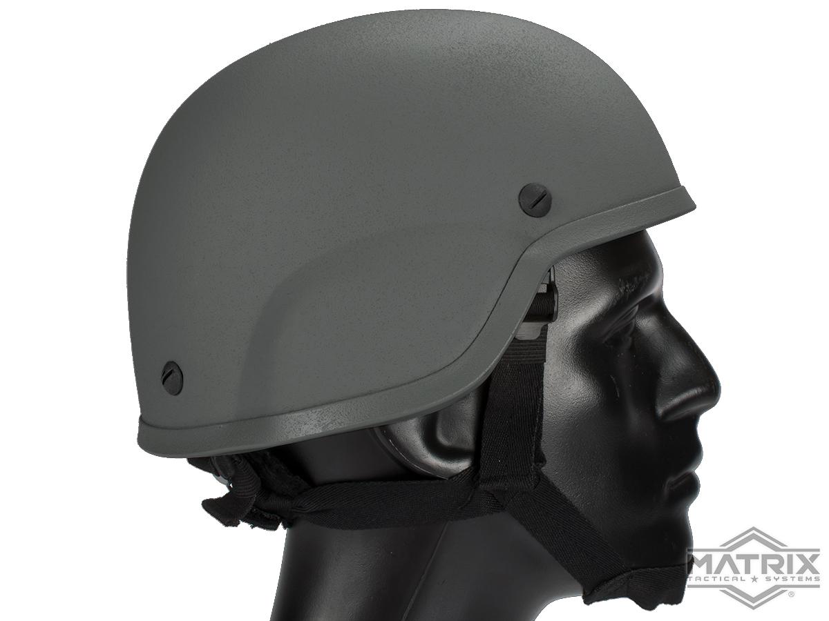 Matrix MICH 2000 Fiberglass Airsoft Helmet (Color: Grey), Tactical Gear ...