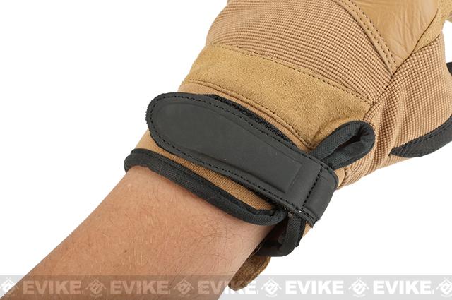 Matrix Tactical Knuckle Protector Leather Shooting Gloves (Color: Tan ...