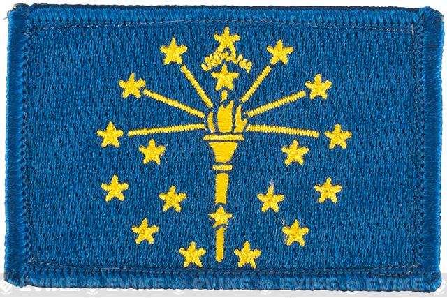 Matrix Tactical Embroidered U.S. State Flag Patch (State: Indiana "The ...